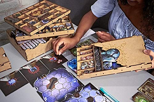 TowerRex Storage Organizer for Gloomhaven with Forgotten Circles Expansion Storage for Gloomhaven Organizer Kit Token Box Card Insert