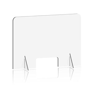 intellimade - plexiglass shield, sneeze guard panel for desk, counter and table, portable, clear acrylic, multi-sizes (24" w x 16" h)