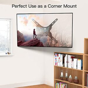 Full Motion TV Wall Mount Brackets for Most 26-55 Inch LED LCD Flat Curved Screen Monitors TVs, Single Articulating Arm TV Mount Swivel Tilt Extension, Max VESA 400X400mm Up to 88lbs by Pipishell