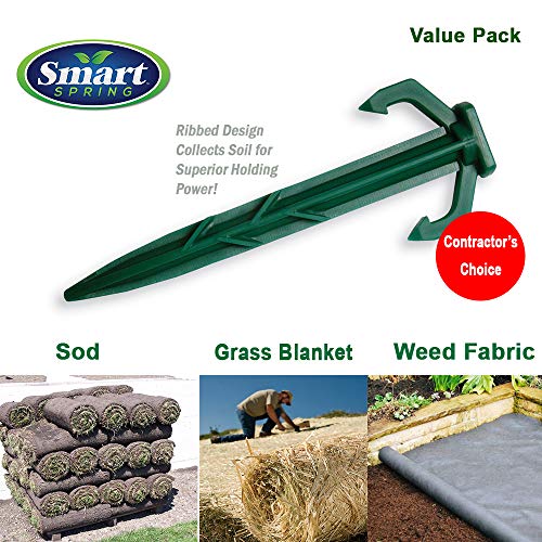 50 ct. Contractor Grade 4 Inch Biodegradable Stakes, Sod Staples for Securing Weed Fabric, Landscape Fabric, Netting, and Blanket