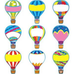 54 pieces colorful hot air balloon cutouts hot air balloon name tags labels accents for classroom decor bulletin board school playroom baby nursery kids bedroom studio