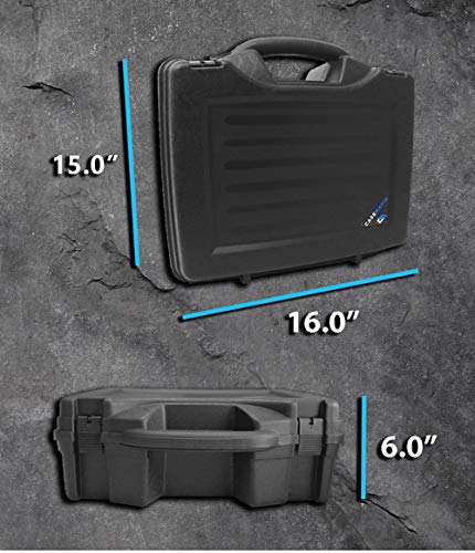 CASEMATIX Miniature Storage Hard Shell Figure Case - 80 Slot Figurine Minature Carrying Case with Customizable Foam Layer for Large Miniatures Compatible with Warhammer 40k, DND & More!