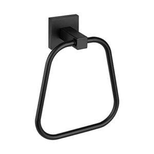 joubu bathroom towel holder round black rustic hand towel ring wall mount heavy duty bath towel rack sus304 stainless steel towel hanger bathroom accessories matte black