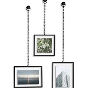 Umbra 311335-040 Fotochain 4x4 and 4x6 Picture Frame and Wall Decor Set for Photos, Black