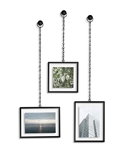 Umbra 311335-040 Fotochain 4x4 and 4x6 Picture Frame and Wall Decor Set for Photos, Black