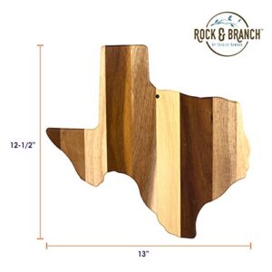 Totally Bamboo Rock & Branch Series Shiplap Texas State Shaped Wood Serving and Cutting Board | Great for Wall Art