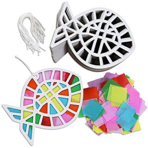 kipp brothers 24 pack diy suncatcher paper crafts (fish)