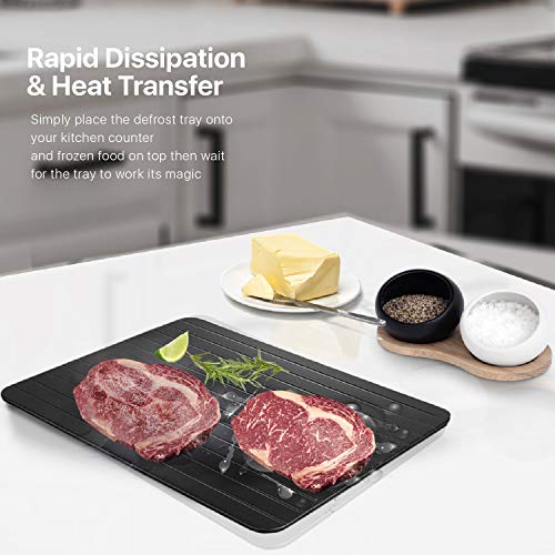 Defrosting Tray Quick Meat Chicken Fish Thaw Plate Miracle Natural Thawing Board Safe Heating Fast Thawing Frozen Kitchen Gifts for Mom Friends Foods Keep Original Food Flavor