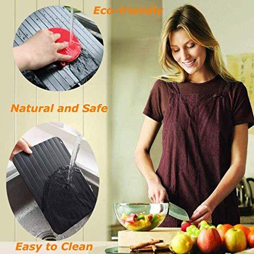 Defrosting Tray Quick Meat Chicken Fish Thaw Plate Miracle Natural Thawing Board Safe Heating Fast Thawing Frozen Kitchen Gifts for Mom Friends Foods Keep Original Food Flavor