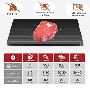 Defrosting Tray Quick Meat Chicken Fish Thaw Plate Miracle Natural Thawing Board Safe Heating Fast Thawing Frozen Kitchen Gifts for Mom Friends Foods Keep Original Food Flavor