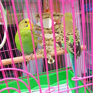 kathson Bird Seagrass Mat Parrot Grass Woven Hammock Parakeet Cuttlebone Chew Toys Trimming Cage Accessories Cockatiel Climbing Rope Ladder for Lovebird Conure Budgie,Cockatoo Supplies