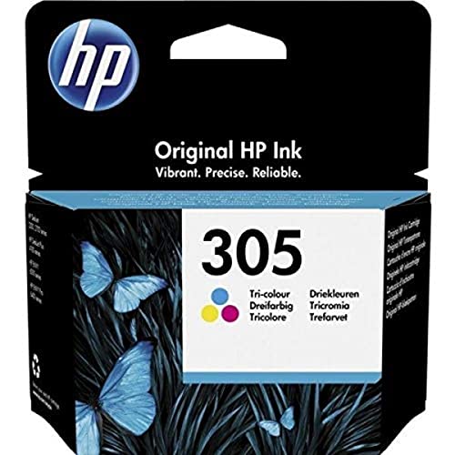 HP 305 3YM60AE Tricolor Original Ink Cartridge Compatible DeskJet 2700, 2730, 4100, 4134, Envy Series 6020, 6030, 6420, 6430 Inkjet Printers