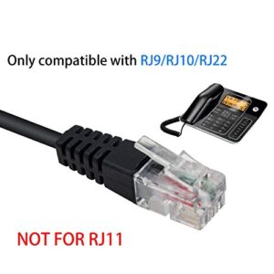 Poyiccot RJ9 to 3.5mm Adapter, RJ9 Male to Dual 3.5mm Female Headphone Adapter for Telephone Audio Adapter Headset Buddy Cable for Office RJ9 Headphone