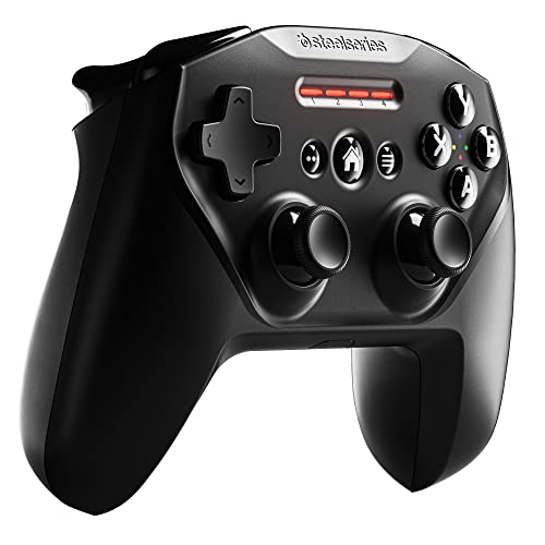 SteelSeries Nimbus+ Bluetooth Mobile Gaming Controller with iPhone Mount + Up to 4 Free Months of Apple Arcade, 50+ Hour Battery Life, Apple Licensed, Made for iOS, iPadOS, tvOS, Black