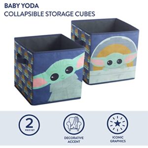 Idea Nuova Star Wars The Mandalorian,The Child Set of 2 Durable Storage Cubes with Handles