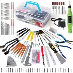 hijirh 165 pcs pro grade 3d printing tool kits 3d printer tool kits,diverse 3d print cleaning kit & electric polishing machine,including tool box,for remove/trim and finish 3d print (multi-purpose)