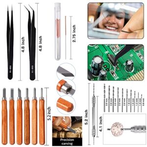 HIJIRH 165 Pcs Pro Grade 3D Printing Tool Kits 3D Printer Tool Kits,Diverse 3D Print Cleaning Kit & Electric Polishing Machine,Including Tool Box,for Remove/Trim and Finish 3D Print (Multi-Purpose)