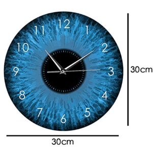 The Geeky Days Blue Eyes Iris Opticianry Silent Quartz Wall Clock Weird Macro Reptilian Eyeballs Eye Designed Home Decor Watch Eye Doctor Ophthalmology Gifts