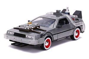 jada toys, back to the future part iii: time machine with light-up 1:24 scale vehicle, unisex adult silver