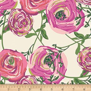 art gallery fabrics art gallery joie de vivre paradis sweet fabric, pink