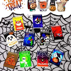 60PCS Halloween Notepads Party Favors for Kids - Spiral Notebooks Hallowmas Trick or Treat Goodie Bag Stuffers Filler Gifts Supplies Decorations, 10 Styles