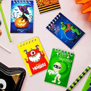 60PCS Halloween Notepads Party Favors for Kids - Spiral Notebooks Hallowmas Trick or Treat Goodie Bag Stuffers Filler Gifts Supplies Decorations, 10 Styles