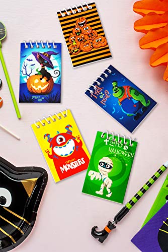 60PCS Halloween Notepads Party Favors for Kids - Spiral Notebooks Hallowmas Trick or Treat Goodie Bag Stuffers Filler Gifts Supplies Decorations, 10 Styles