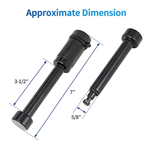 METOWARE Trailer Hitch Lock Hitch Receiver Lock Fits Class III IV and 2" 2-1/2" Receiver with 5/8" Dia 3-1/2” Long Pin and 8 Anti-Rattle Rubber O-Rings, for Trailer Truck Car Boat (1 Pack)