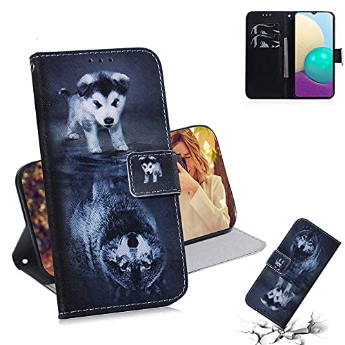 LEMAXELERS Redmi Note 9 Pro Cover Shockproof Dog Wolf Pattern PU Leather Flip Card Slot Wallet Case Magnetic Stand Card Slot Folio Case for Xiaomi Redmi Note 9S/Note 9 Pro Max Dog Wolf Pattern TX