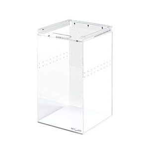 repti zoo magnetic acrylic case, 6x6x9 inch enclosure reptile breeding box terrarium cage tank for tarantula scorpion sling isopods lizards roach invertebrates insect mantis