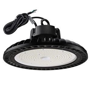 leonlite led high bay light 240w 33,600lm 1-10v dimmable ul listed 5000k daylight, 100-277v ip65 commercial ufo led high bay light for gym factory warehouse barn