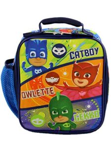 pj masks boy's girl's soft insulated school lunch box (one size, blue/multi)