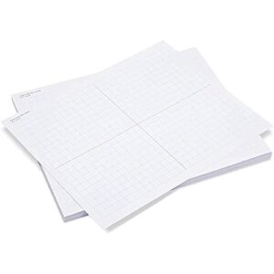 single sided x-y axis mat, teaching supplies (9 x 11 in, 100 sheets)