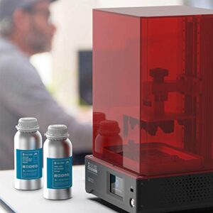 SainSmart Water Washable Colored IPA-Free Resin for LCD/MSLA 3D Printers, 405nm UV-Curing Rapid Resin, Low Odor, 500g Transparent