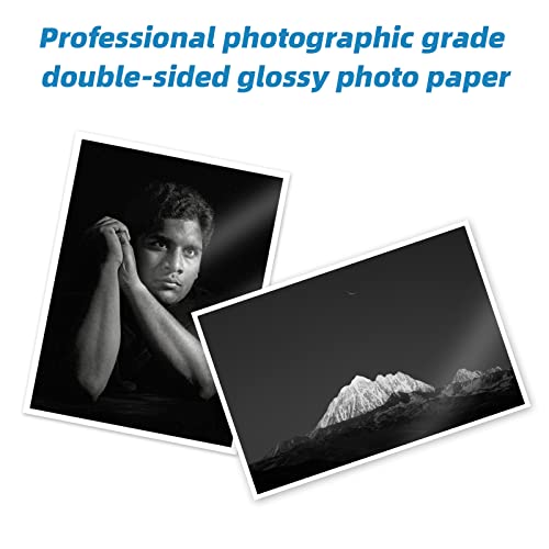 Thick Photo Paper Glossy Double Sided 100 Sheets 8.5x11 Heavyweight 69lb 260gsm Inkjet Both Sides Printable 11.8mil A4 Letter size Flyer Bulk Pack 8.5 x 11 Card paper postcard postal Uinkit