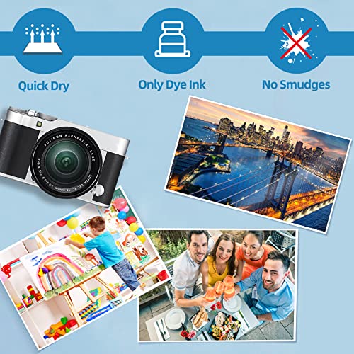 Thick Photo Paper Glossy Double Sided 100 Sheets 8.5x11 Heavyweight 69lb 260gsm Inkjet Both Sides Printable 11.8mil A4 Letter size Flyer Bulk Pack 8.5 x 11 Card paper postcard postal Uinkit