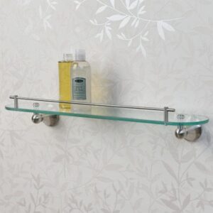 signature hardware 295848 ballard 23-3/4" glass bathroom shelf