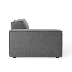 Modway Restore 3-Piece Upholstered Sectional Sofa in Charcoal