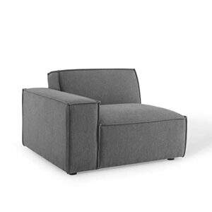 Modway Restore 3-Piece Upholstered Sectional Sofa in Charcoal