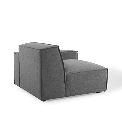 Modway Restore 3-Piece Upholstered Sectional Sofa in Charcoal