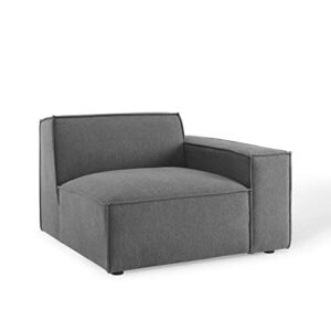 Modway Restore 3-Piece Upholstered Sectional Sofa in Charcoal