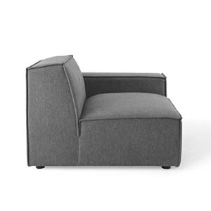 Modway Restore 3-Piece Upholstered Sectional Sofa in Charcoal