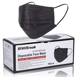 sfavereak black face mask 50pcs