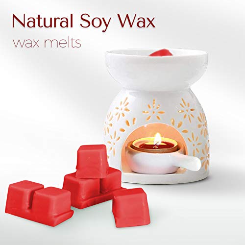 SCENTORINI Wax Melts, Wax Cubes, Soy Scented Wax Melts for Wax Warmer Mothers Day Decor, 4 Scents of Caramel, Espresso, Black Currant, Raspberry & Cinnamon, 4 x 2.5 oz