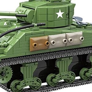 General Jim's World War 2 M4 Sherman Model Military Army Tank Toy Brick Building Set - Building Blocks Tank Kit