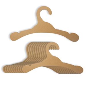 cardboard hangers, environmentally friendly cardboard hangers baby, 32 pieces of baby hangers, durable, wooden baby hangers suitable for baby clothes drying storage