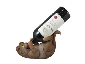 dwk cat wine bottle holder | kitchen countertop decor | wine holders | vineras para poner botellas en casa | red wine storage | wine accessories storage -scottish fold cat