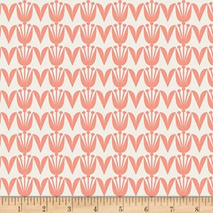 art gallery fabrics art gallery blush tulips fabric, peach