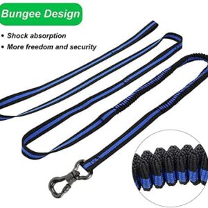 XiaZ Dog Tie Out Cable, 100ft Dog Trolley Runner Cable for Dogs up to 250lbs, Dog Lead for Yard, Camping, Outdoor, with 8 Ft Nylon Bungee Runner, Cable Sling to Protect Trees