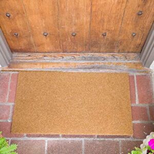 KAF Home EcoCoir Non-Shed Synthetic Doormat with Heavy-Duty, Weather Resistant, Non-Slip PVC Backing | 17 by 30 Inches | Perfect for Indoor and Outdoor Use (Blank)